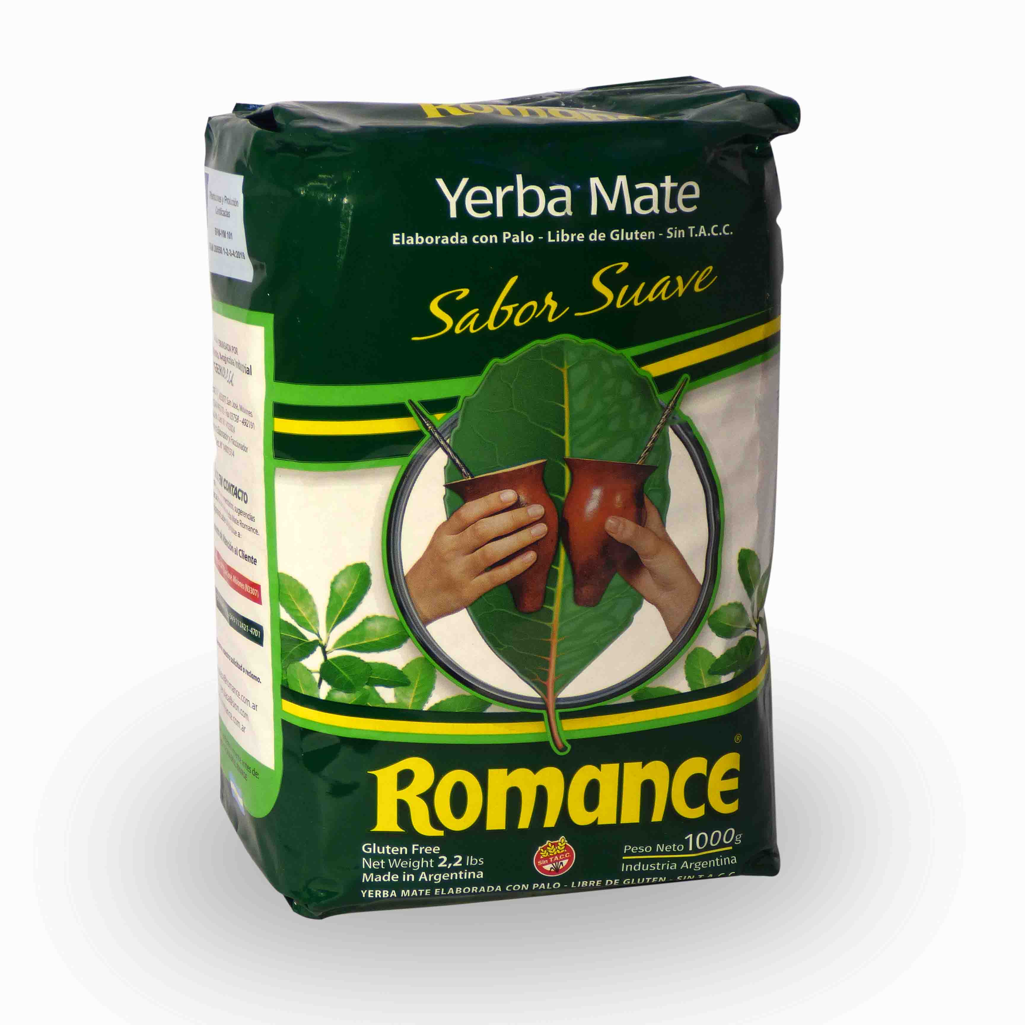 YERBA MATE ROMANCE SUAVE 1Kg. - California S.A.
